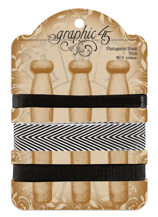 GRAPHIC 45 PHOTOGENIC BLACK TRIM - Scrapbook Centrale