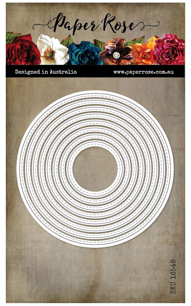 PAPER ROSE STITCHED CIRCLES DIE SET - Scrapbook Centrale
