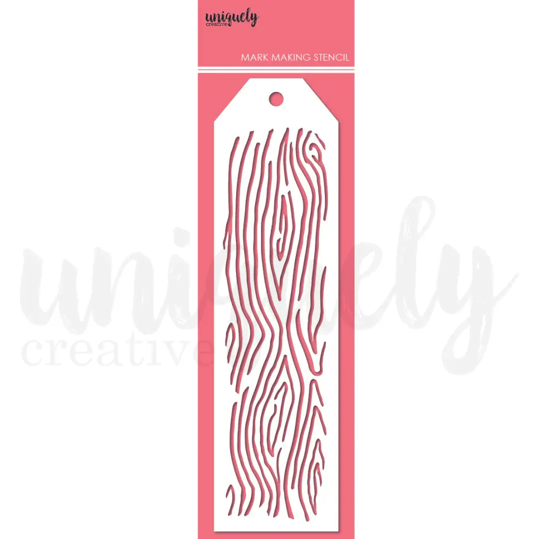 UNIQUELY CREATIVE WOODGRAIN MARK MAKING STENCIL - Scrapbook Centrale