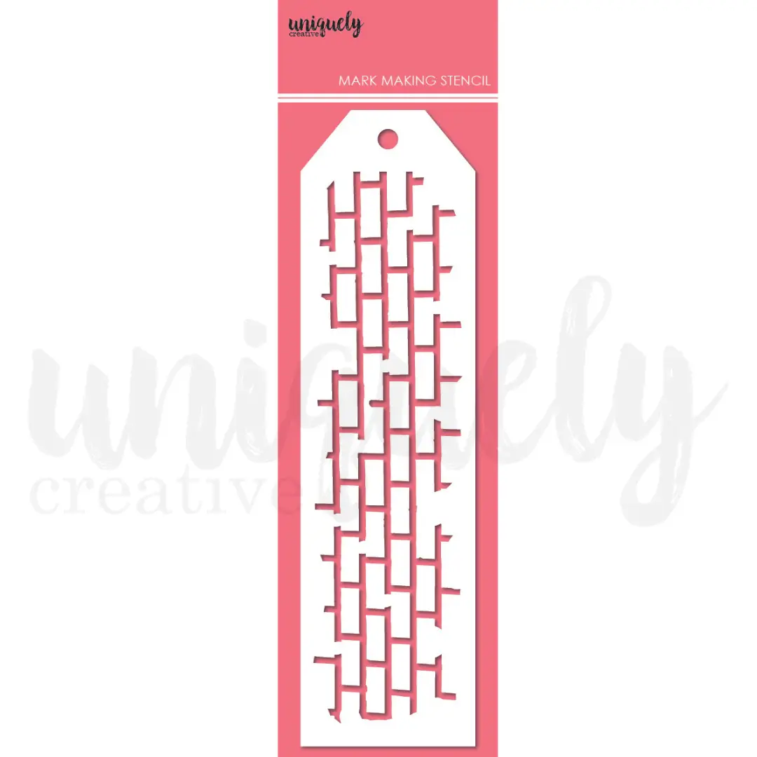 UNIQUELY CREATIVE MORTAR MARK MAKING STENCIL - Scrapbook Centrale