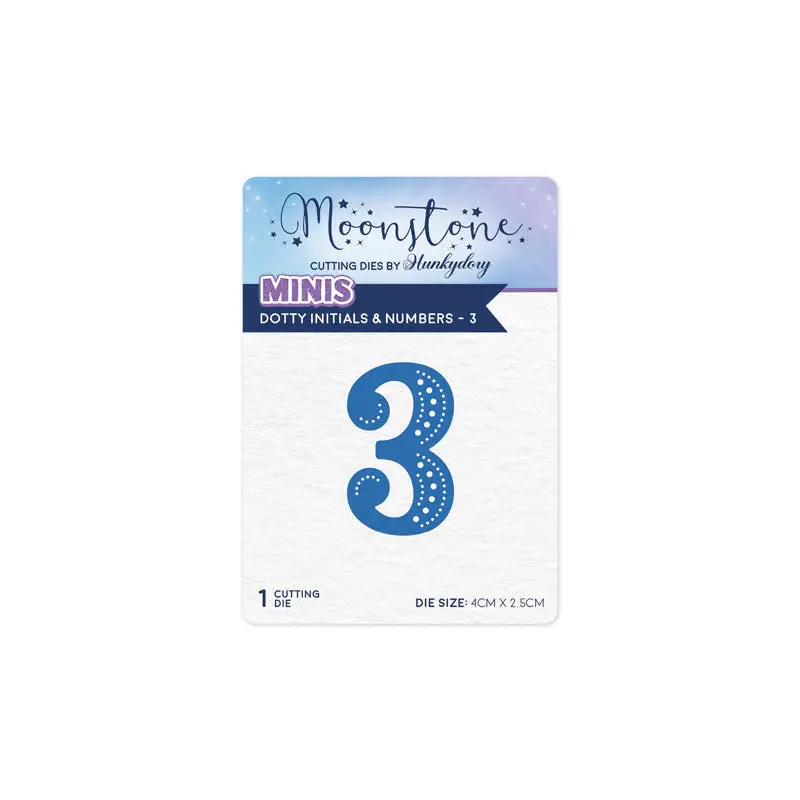 HUNKYDORY MOONSTONE DOTTY INITIALS & NUMBERS 3 DIE - Scrapbook Centrale