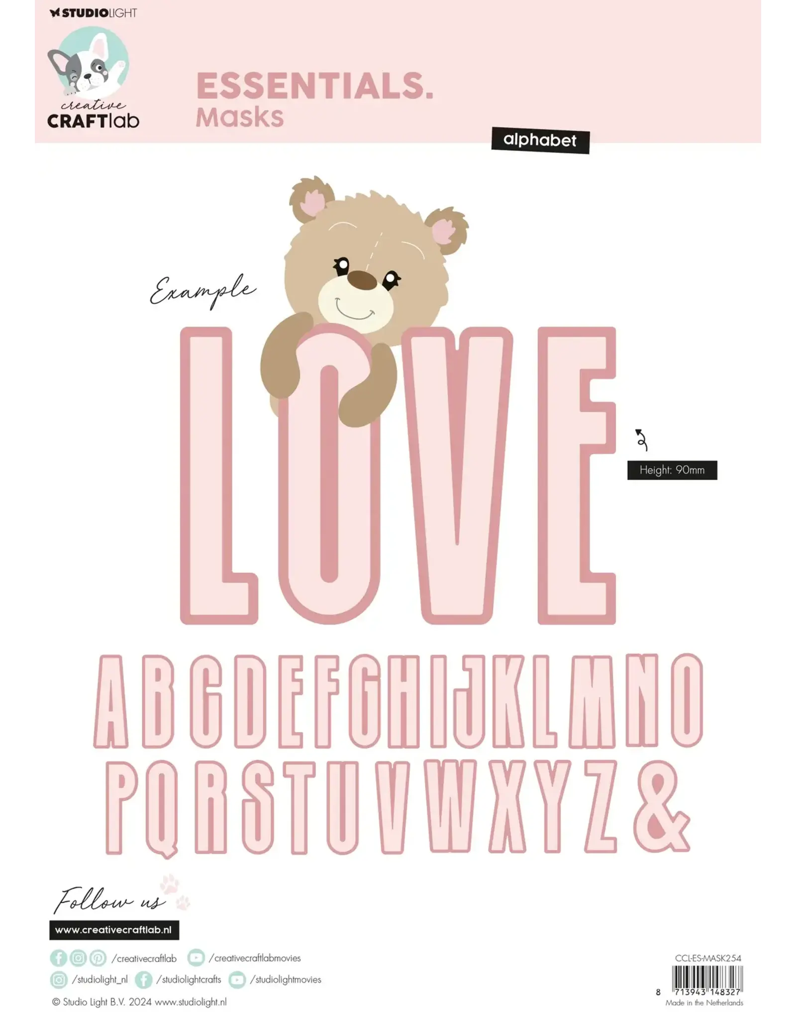 STUDIOLIGHT CREATIVE CRAFTLAB ESSENTIALS ALPHABET MASKS STENCIL SET ...