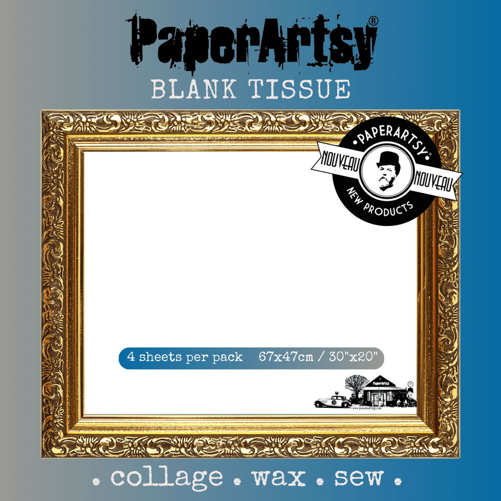 PAPER ARTSY BLANK TISSUE COLLAGE PAPER 4 SHEETS - Scrapbook Centrale