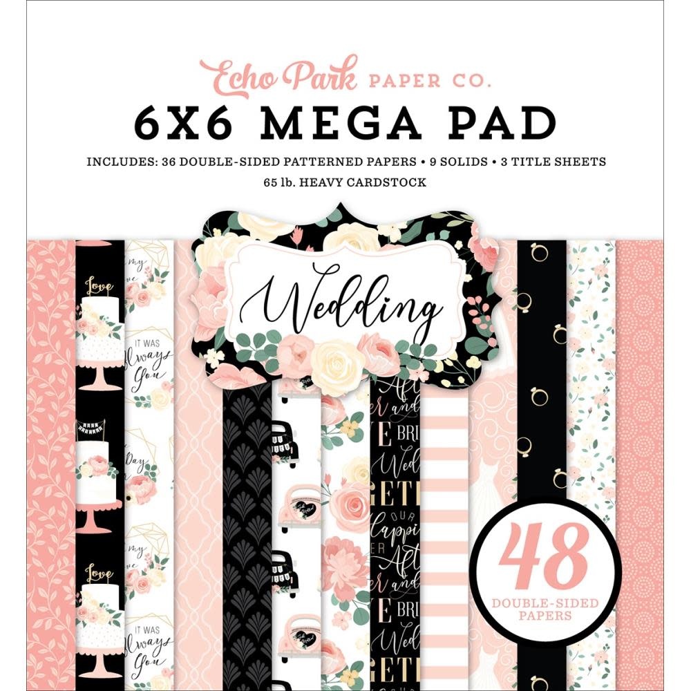 ECHO PARK WEDDING 6x6 MEGA PAPER PAD 48 SHEETS - Scrapbook Centrale
