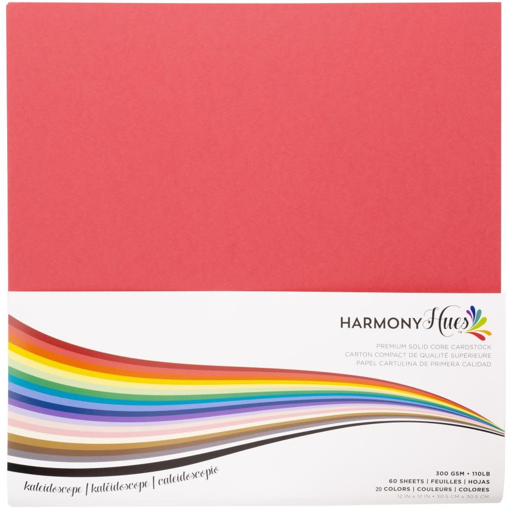 HARMONY HUES KALEIDOSCOPE 12x12 CARDSTOCK PACK 60 SHEETS - Scrapbook ...