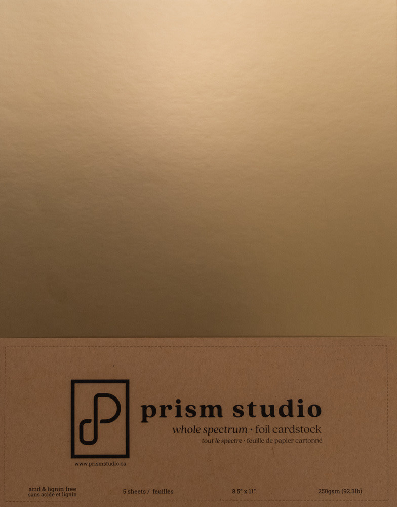 PRISM STUDIO WHOLE SPECTRUM FOIL 8.5x11 CARDSTOCK-BRUSHED GOLD ...