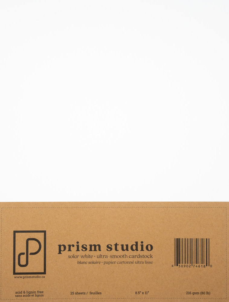PRISM STUDIO 8.5x11 ULTRA-SMOOTH 80lb CARDSTOCK - SOLAR WHITE 25/PK ...