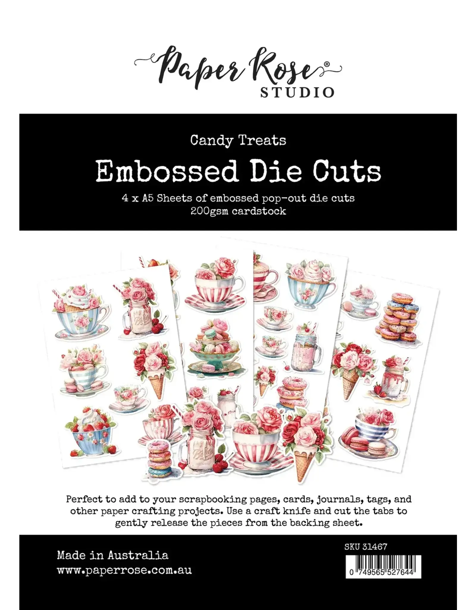 PAPER ROSE CANDY TREATS EMBOSSED DIE CUTS - Scrapbook Centrale