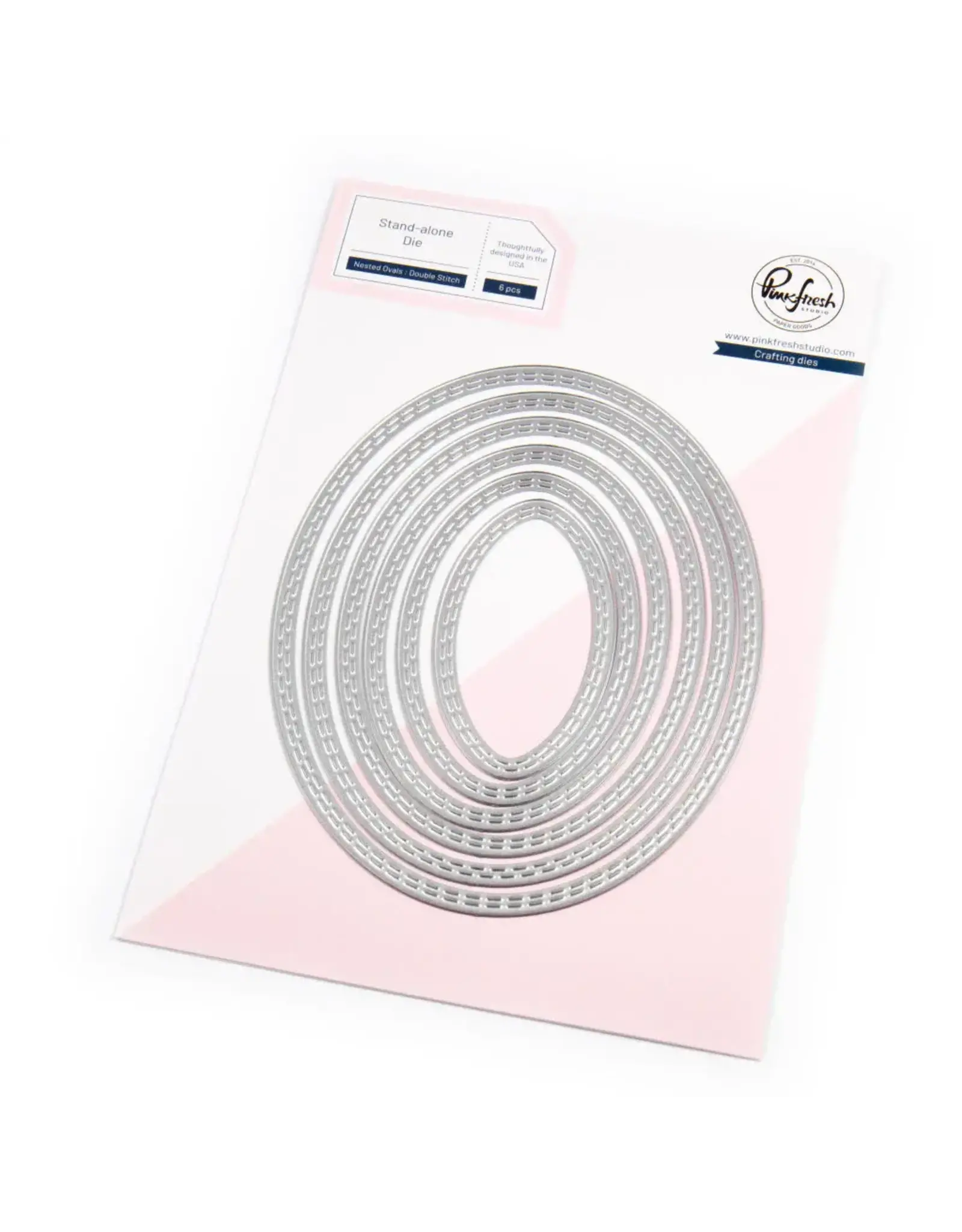 PINKFRESH STUDIO ESSENTIALS NESTED OVALS DOUBLE STITCHE DIE SET ...