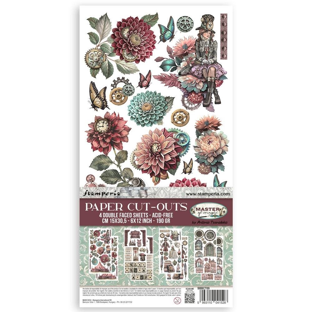 STAMPERIA MASTER OF MAGIC 6x12 PAPER CUT OUTS 4 SHEETS - Scrapbook Centrale