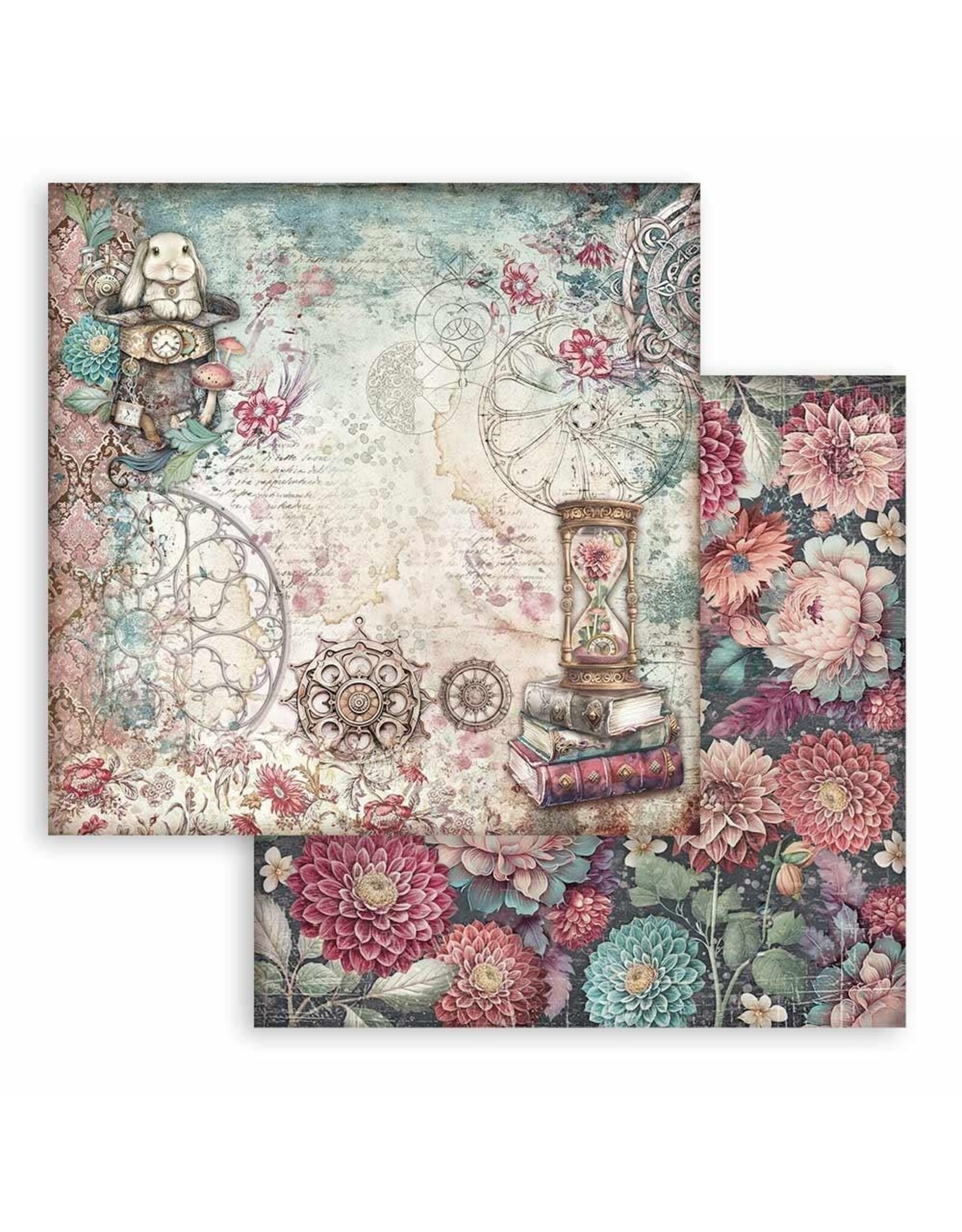 STAMPERIA MASTER OF MAGIC HOURGLASS 12x12 CARDSTOCK - Scrapbook Centrale