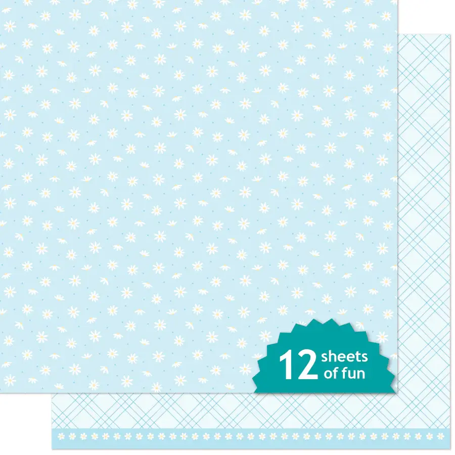 LAWN FAWN BITSY BLOOMS FORGET-ME-NOT 12x12 CARDSTOCK - Scrapbook Centrale
