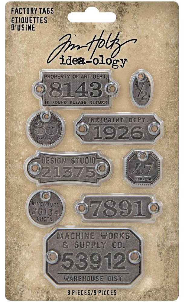 IDEA-OLOGY METAL FACTORY TAGS 9/PKG - Scrapbook Centrale