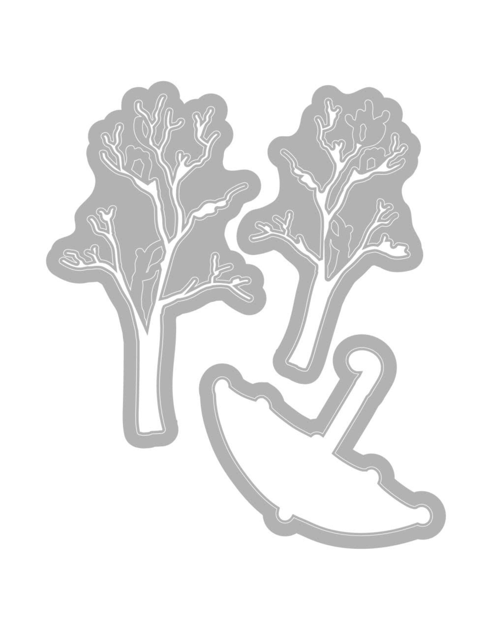 SIZZIX STACEY PARK RAINY DAY FRAMELITS DIES & STAMP SET - Scrapbook Centrale