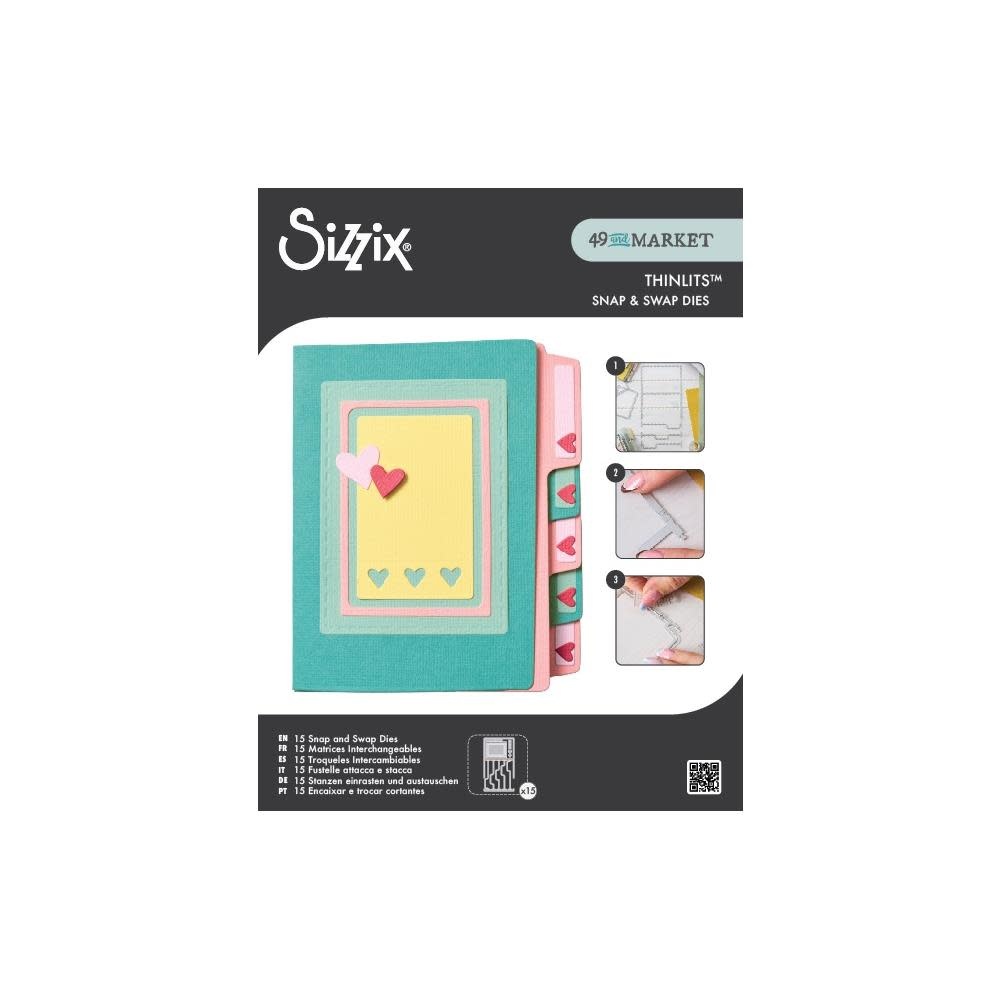 SIZZIX 49 AND MARKET THINLITS FILE FOLDERS DIE SET - Scrapbook Centrale