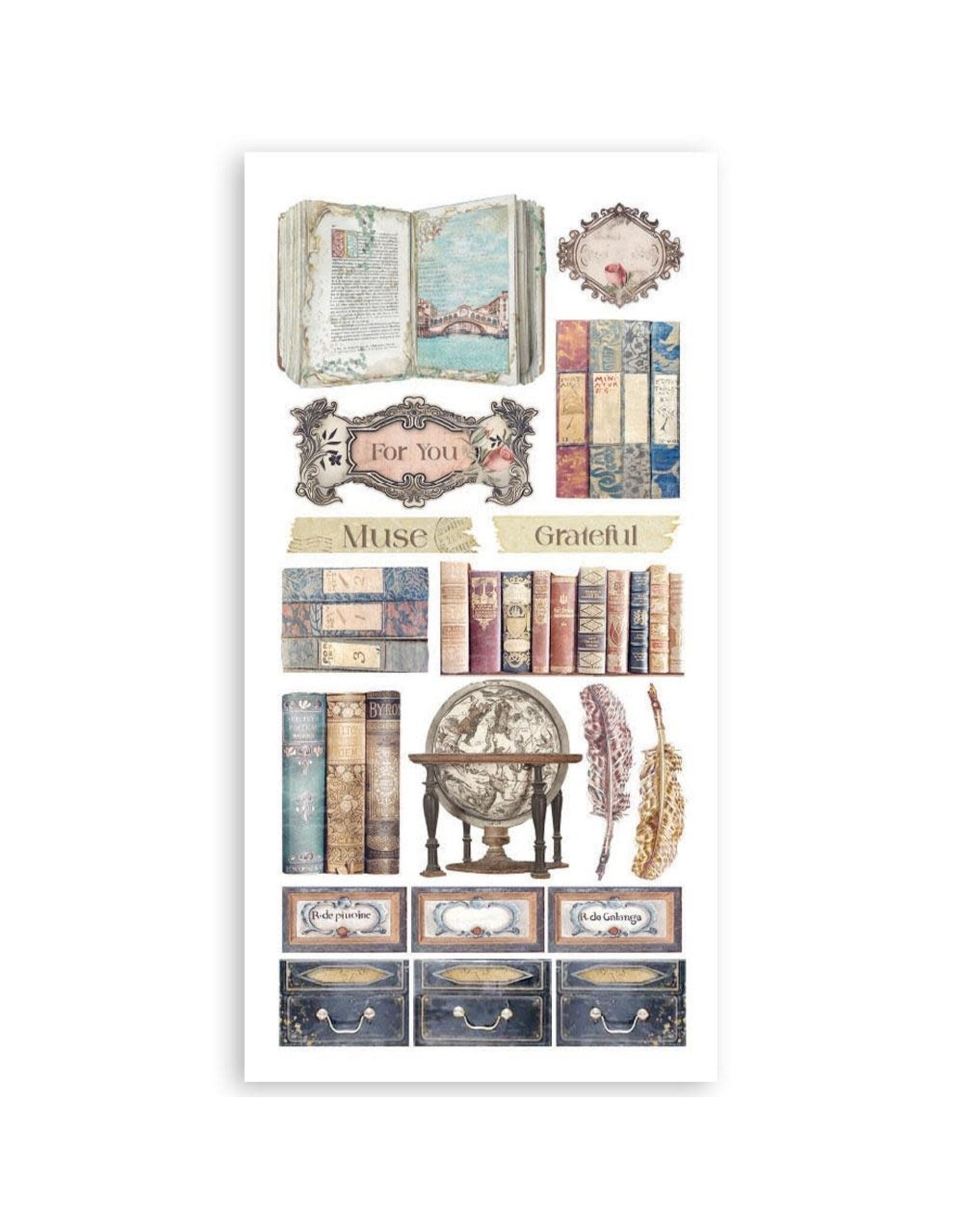 STAMPERIA VENICE CITY OF ART 6x12 PAPER CUT OUTS 4 SHEETS - Scrapbook ...