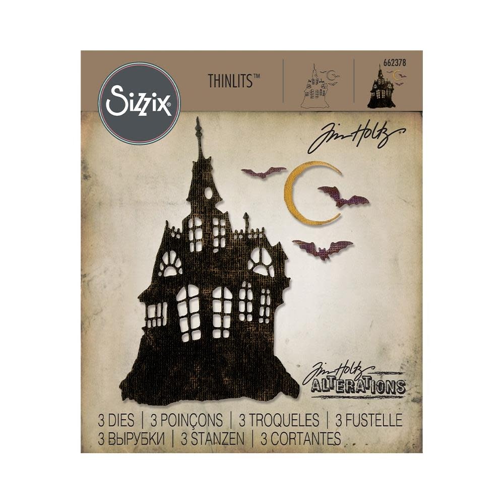 SIZZIX SIZZIX TIM HOLTZ THINLITS HAUNTED HOUSE DIE SET - Scrapbook Centrale