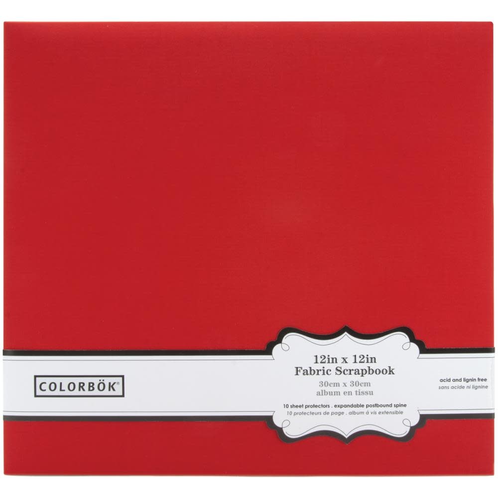 COLORBOK RED 12x12 FABRIC ALBUM - Scrapbook Centrale