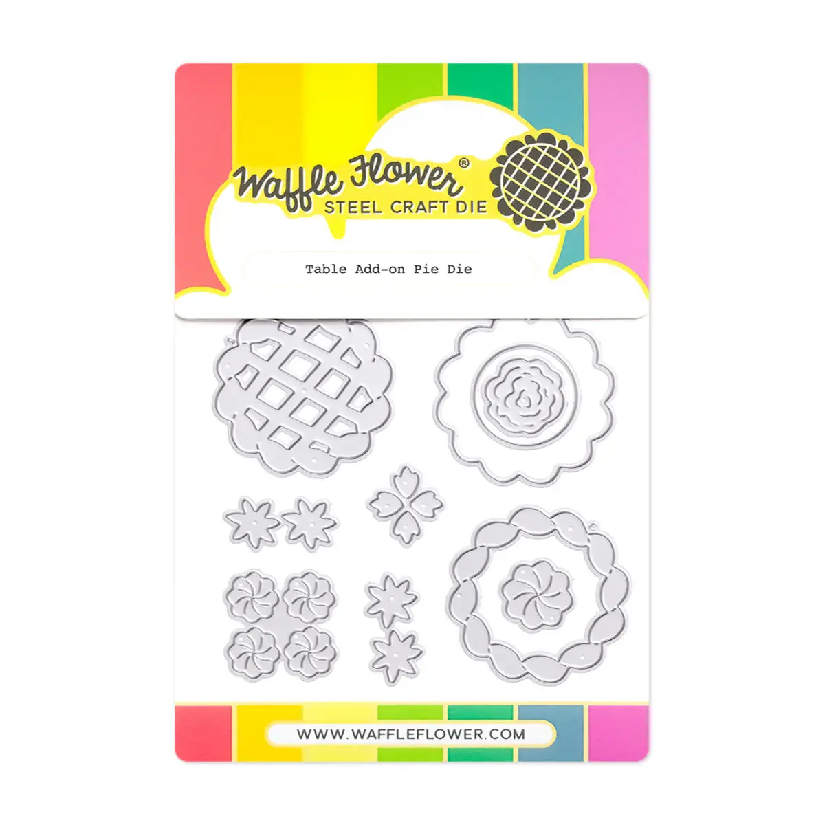 WAFFLE FLOWER TABLE ADD-ON PIE DIE SET - Scrapbook Centrale