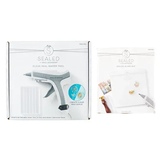 SPELLBINDERS CLEAR SEAL MAKER TOOL & GLASS MAT BUNDLE - Scrapbook Centrale