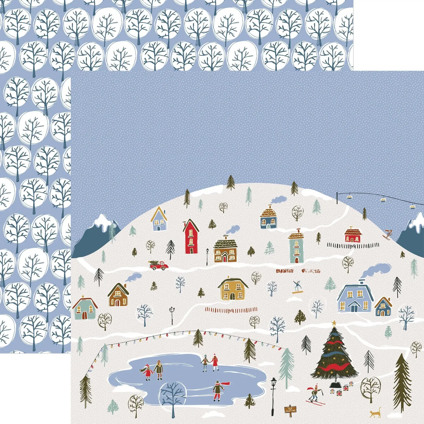 PAPER HOUSE PRODUCTIONS PAPER HOUSE WINTER VILLAGE 12x12 CARDSTOCK ...