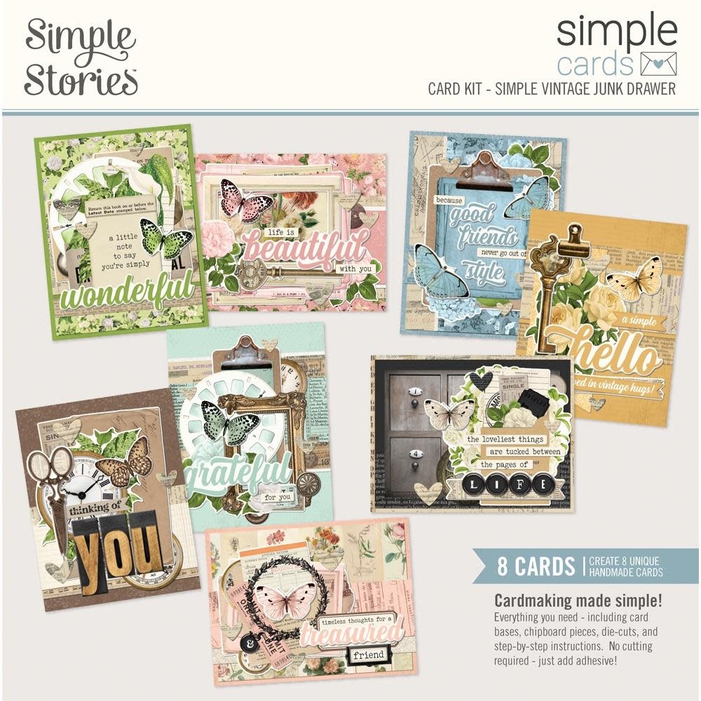 SIMPLE STORIES SIMPLE CARDS SIMPLE VINTAGE JUNK DRAWER CARD KIT ...