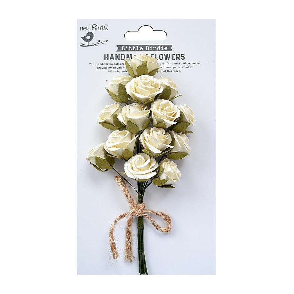 LITTLE BIRDIE CHARLIE SHABBY CHIC HANDMADE FLOWERS 18/PK - Scrapbook ...