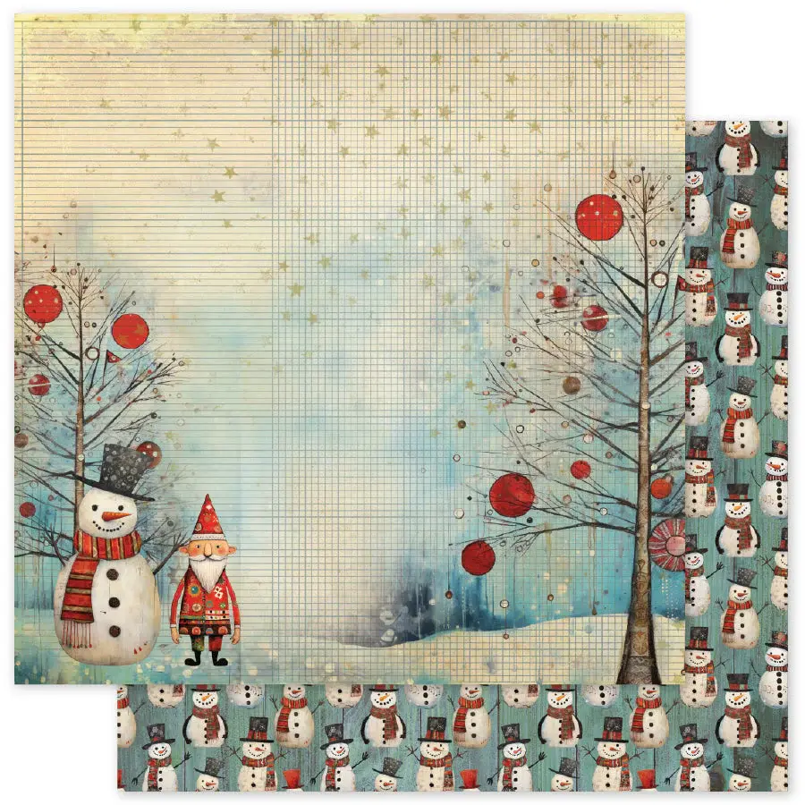 PAPER ROSE MERRY AND BRIGHT - B 12x12 CARDSTOCK - Scrapbook Centrale