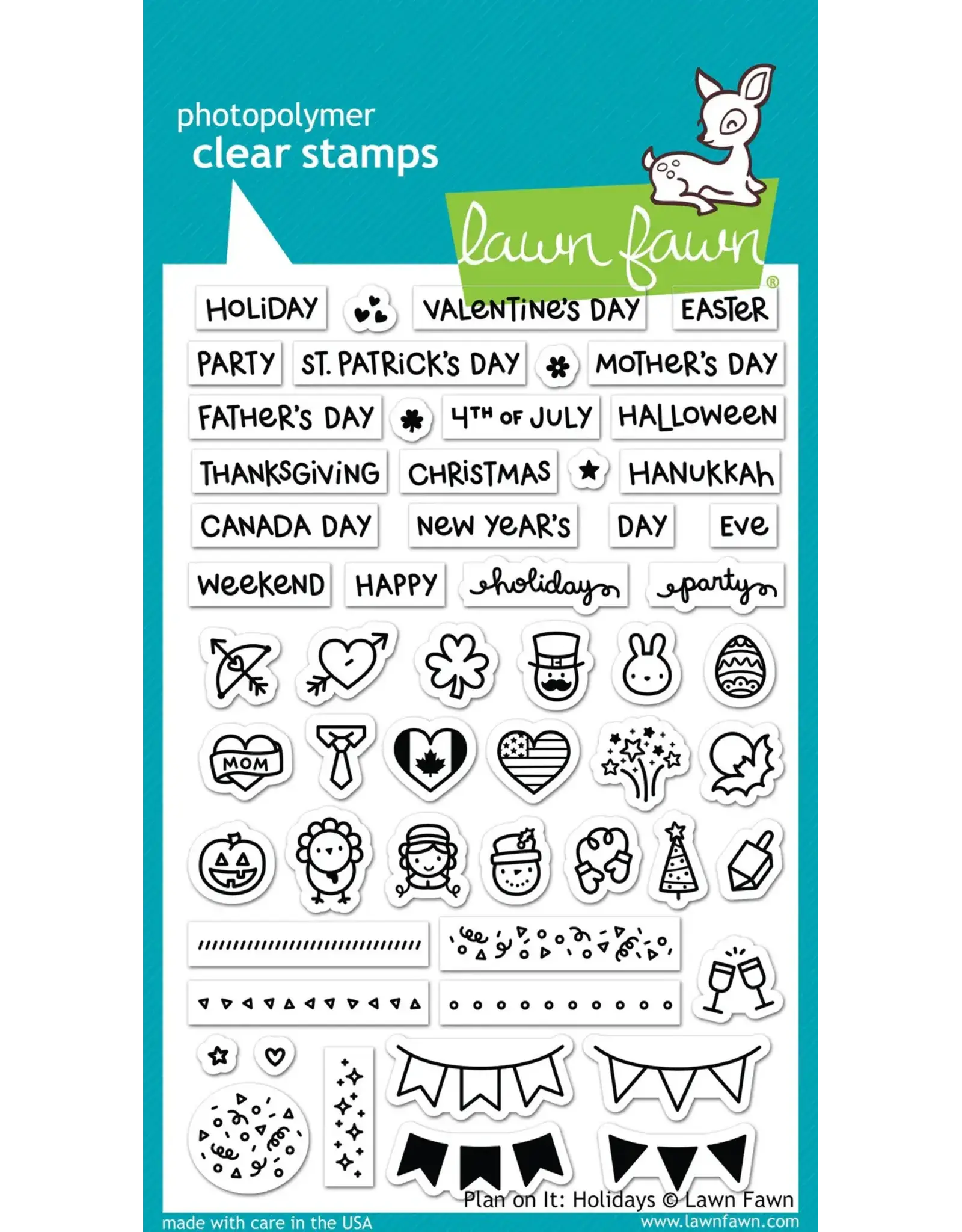 LAWN FAWN PLAN ON IT HOLIDAYS CLEAR STAMP SET - Scrapbook Centrale