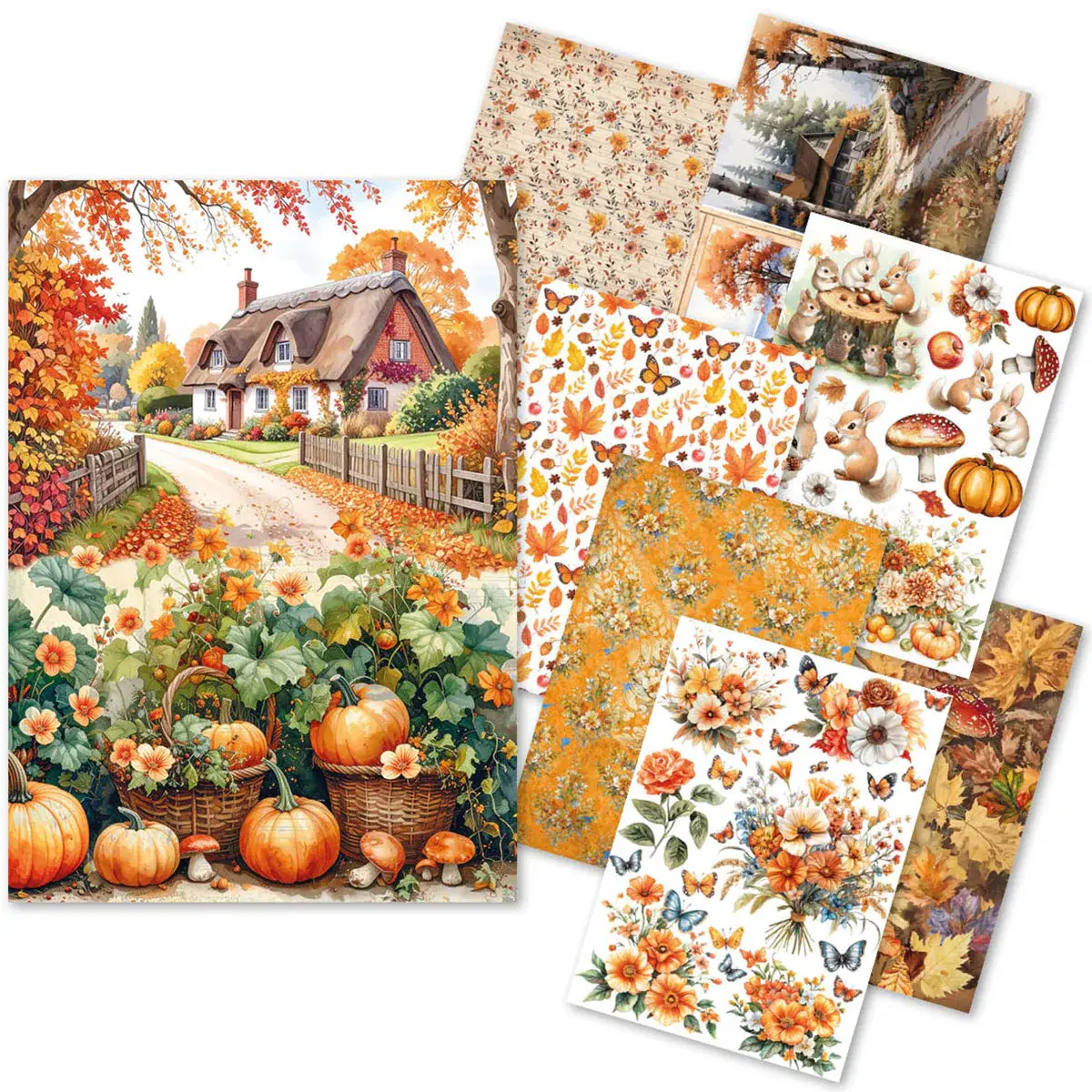 CIAO BELLA CIAO BELLA CRAFTMIX HELLO FALL MIXED A5 RICE PAPER 8/PK ...