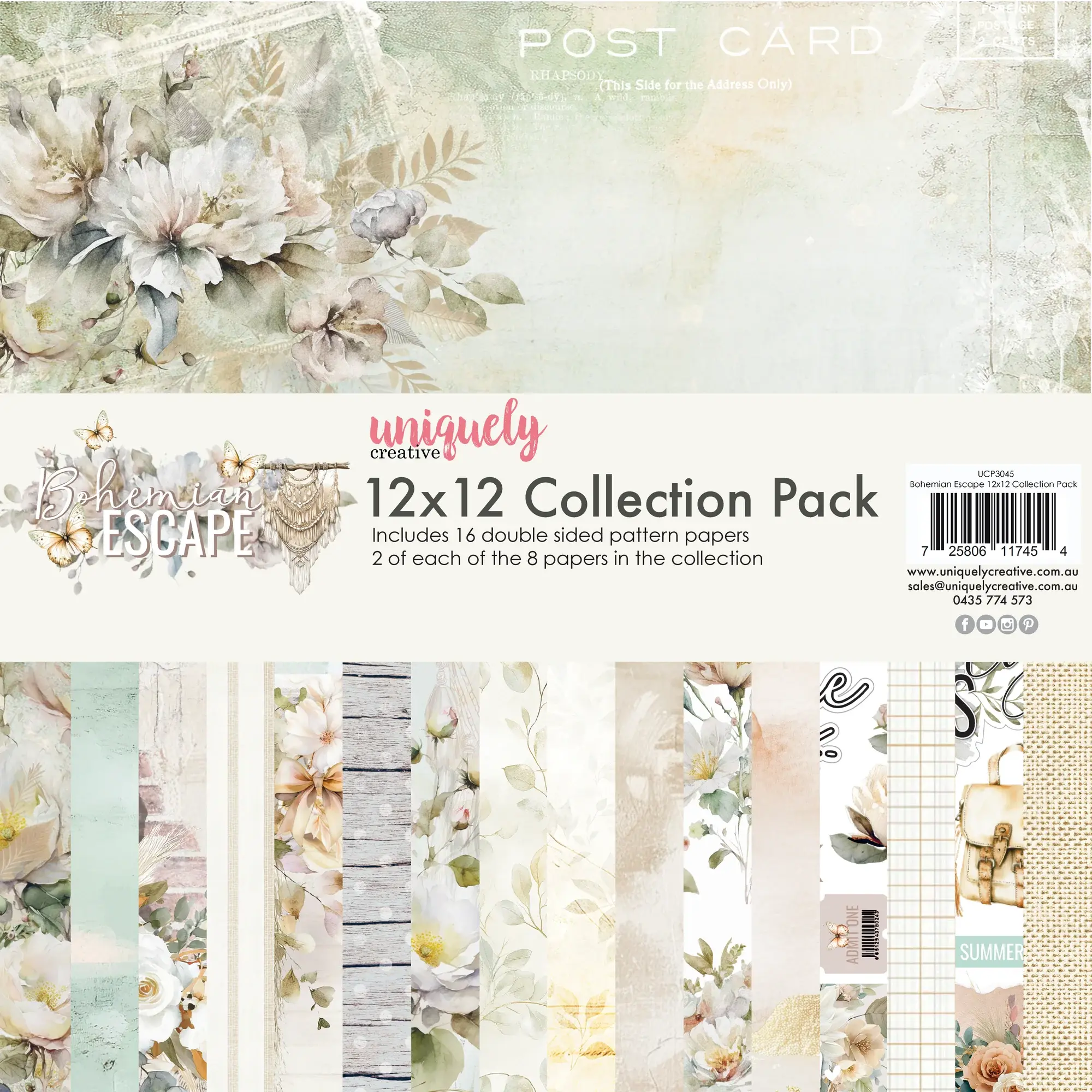 UNIQUELY CREATIVE BOHEMIAN ESCAPE 12x12 COLLECTION PACK - Scrapbook ...