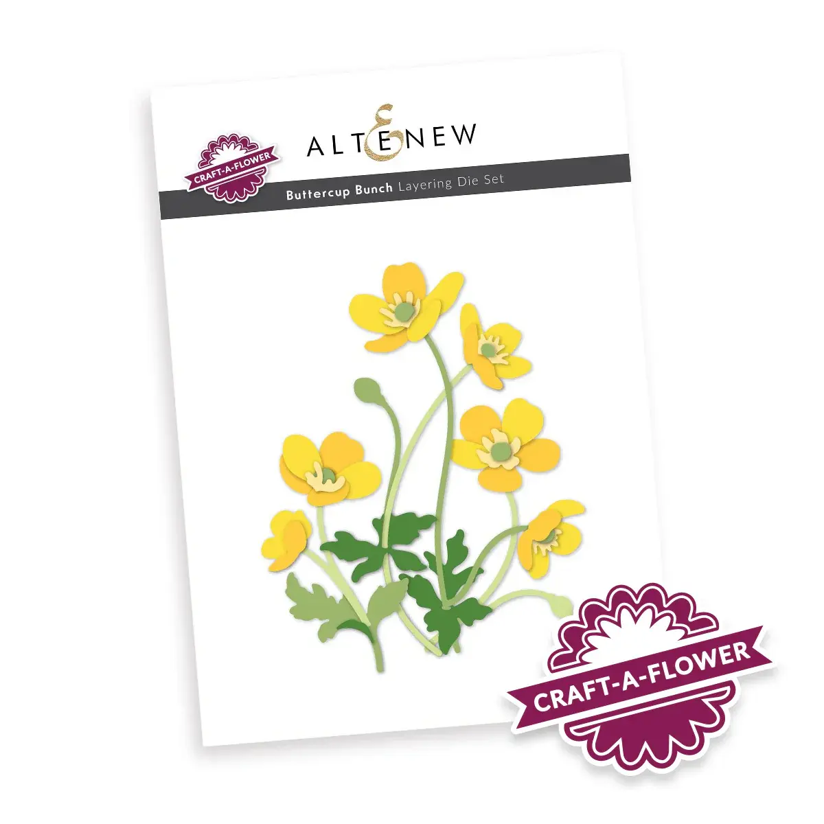 ALTENEW CRAFT-A-FLOWER: BUTTERCUP BUNCH LAYERING DIE SET - Scrapbook ...