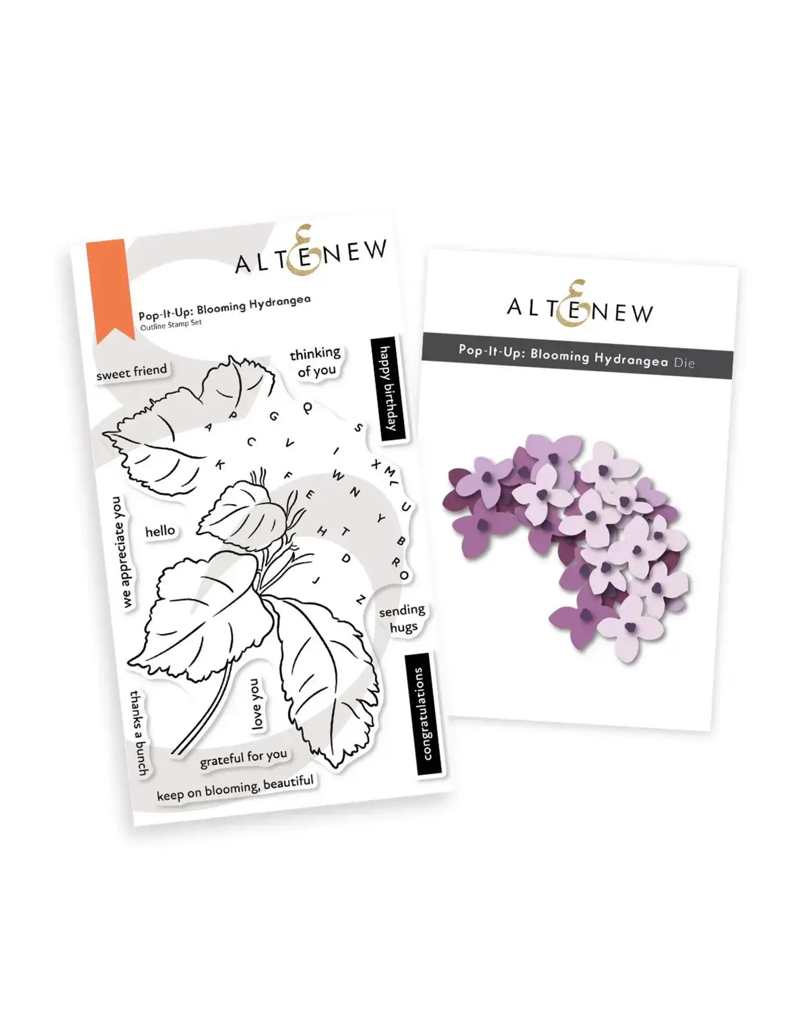 ALTENEW POP-IT-UP: BLOOMING HYDRANGEA CLEAR STAMP & DIE SET - Scrapbook ...
