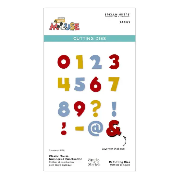 SPELLBINDERS CLASSIC MOUSE NUMBERS & PUNCTUATION DIE SET - Scrapbook ...