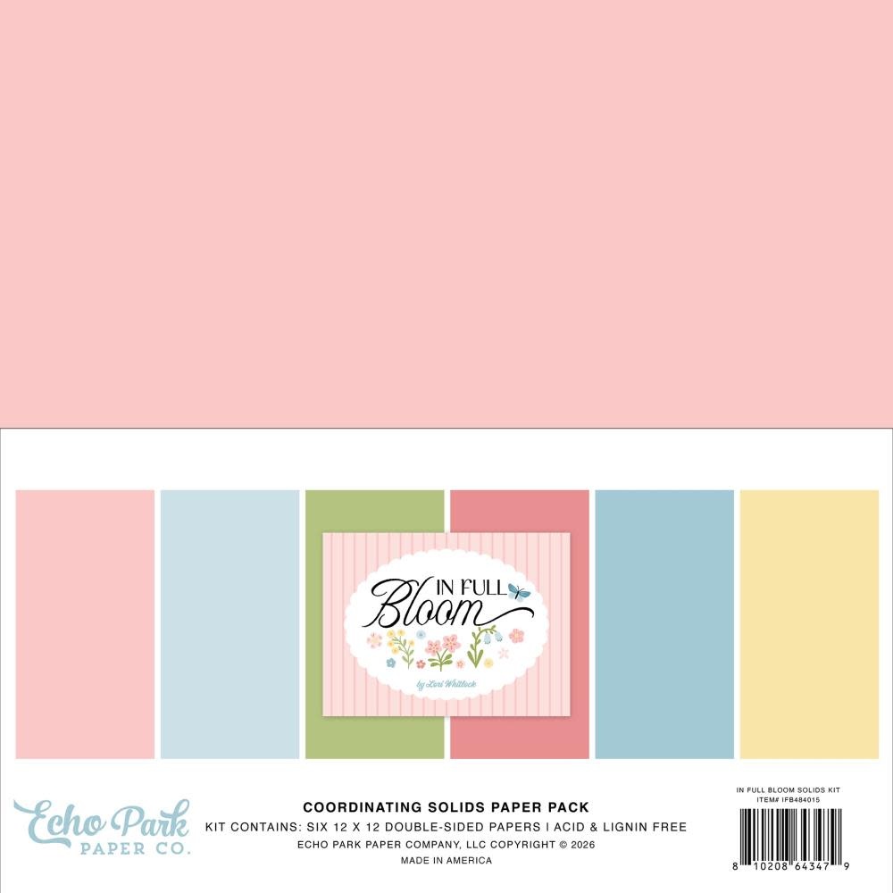 ECHO PARK IN FULL BLOOM 12x12 SOLIDS COLLECTION KIT - Scrapbook Centrale