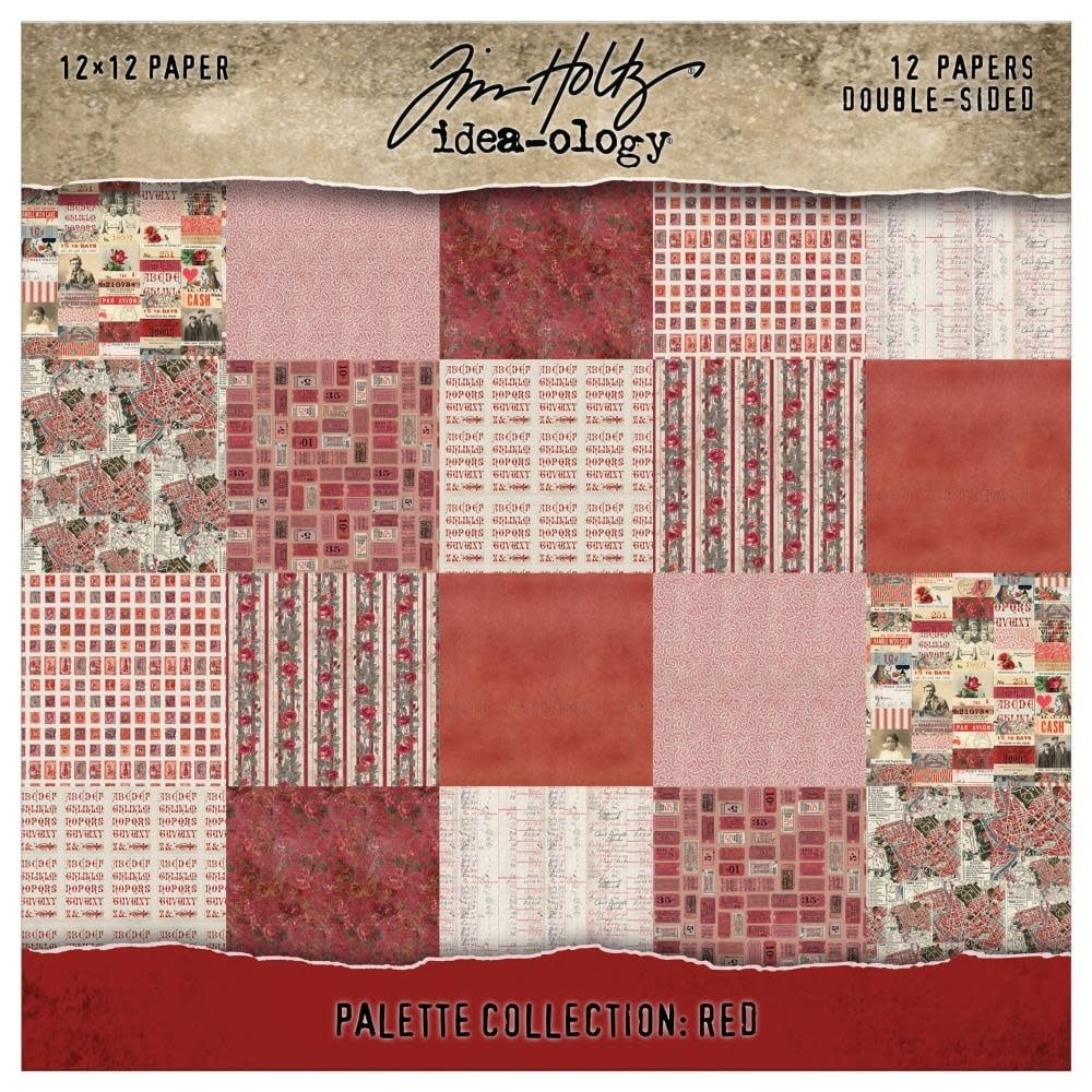 TIM HOLTZ IDEA-OLOGY PALETTE COLLECTION RED 12x12 DOUBLE SIDED ...