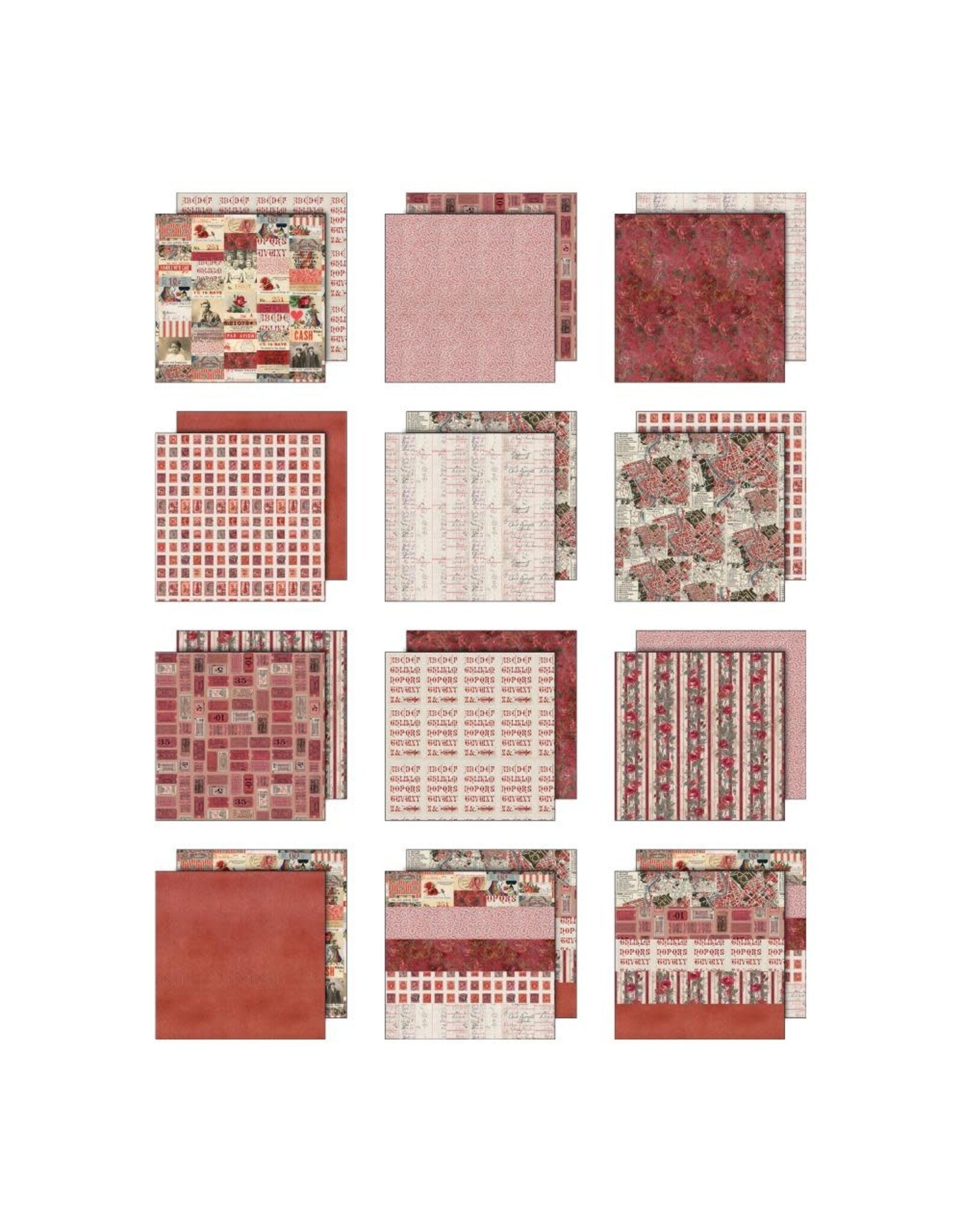 TIM HOLTZ IDEA-OLOGY PALETTE COLLECTION RED 12x12 DOUBLE SIDED ...