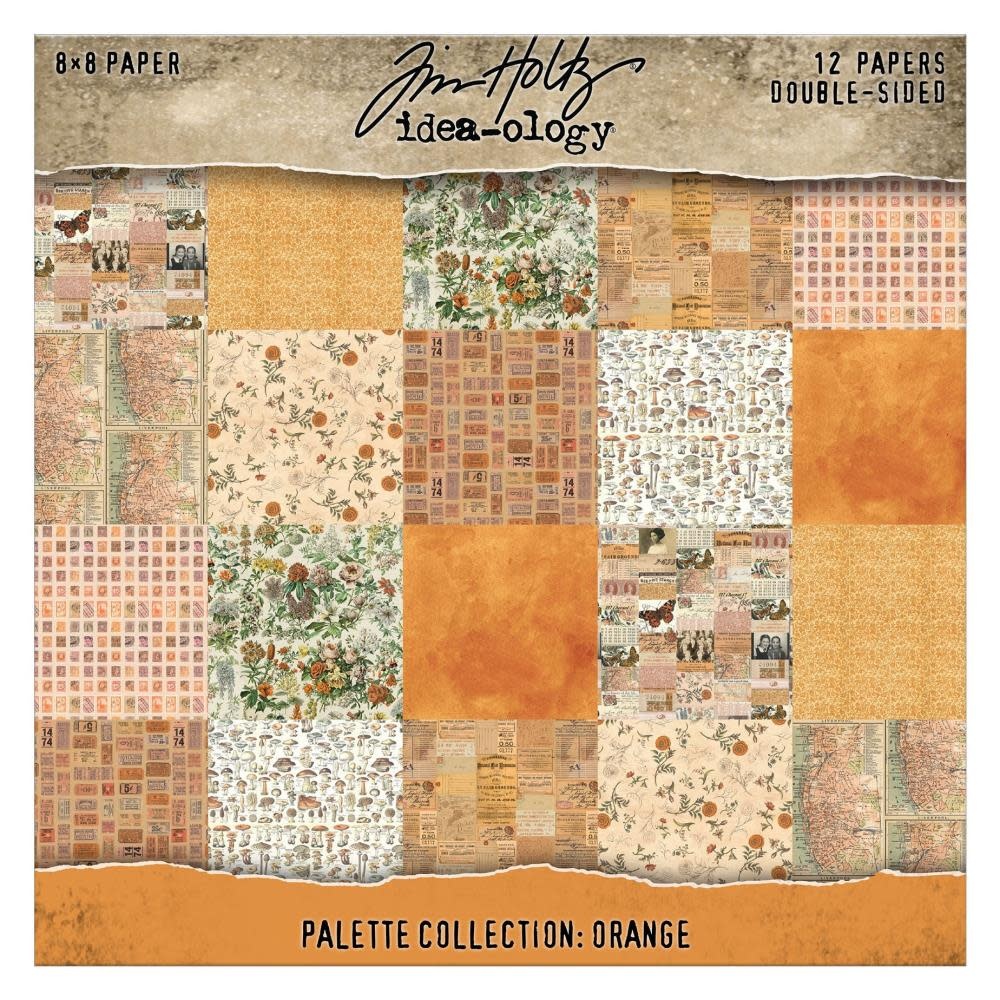 TIM HOLTZ IDEA-OLOGY PALETTE COLLECTION ORANGE 8x8 DOUBLE SIDED ...