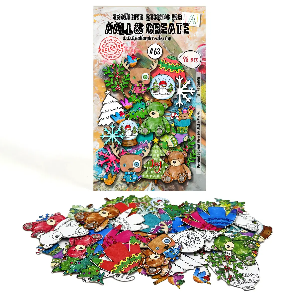 AALL & CREATE JANET KLEIN #63 TIS THE SEASON DIE CUTS 98/PK - Scrapbook ...