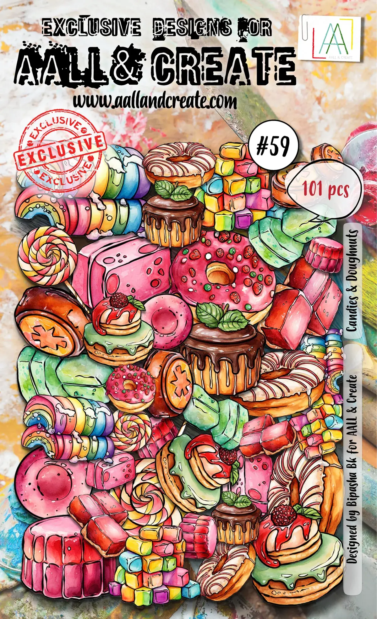 AALL & CREATE BIPASHA BK #59 CANDIES & DOUGHNUTS DIE CUTS 101/PK ...