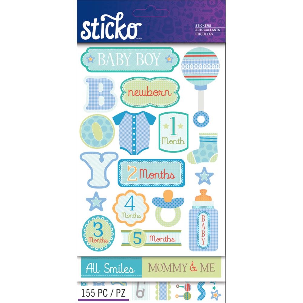 AMERICAN CRAFTS STICKO BABY BOY FLIP PACK - Scrapbook Centrale