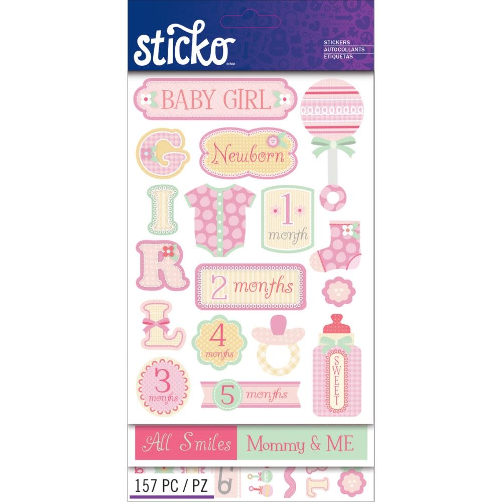 AMERICAN CRAFTS STICKO BABY GIRL FLIP PACK - Scrapbook Centrale