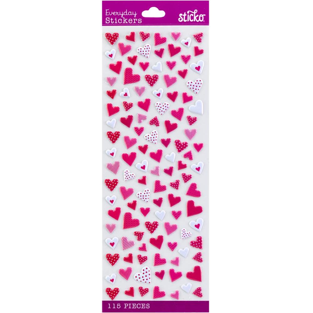 AMERICAN CRAFTS STICKO HEARTS THEMED STICKERS - Scrapbook Centrale