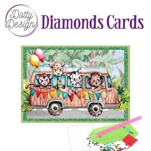 FIND IT DOTTY DESIGNS JUNGLE BUS DIAMOND CARD KIT - Scrapbook Centrale