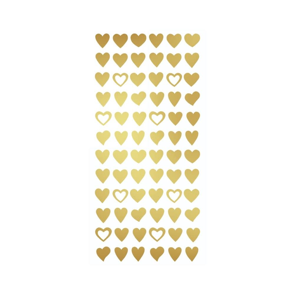 PAPER HOUSE GOLD HEARTS DECORATIVE STICKERS - Scrapbook Centrale
