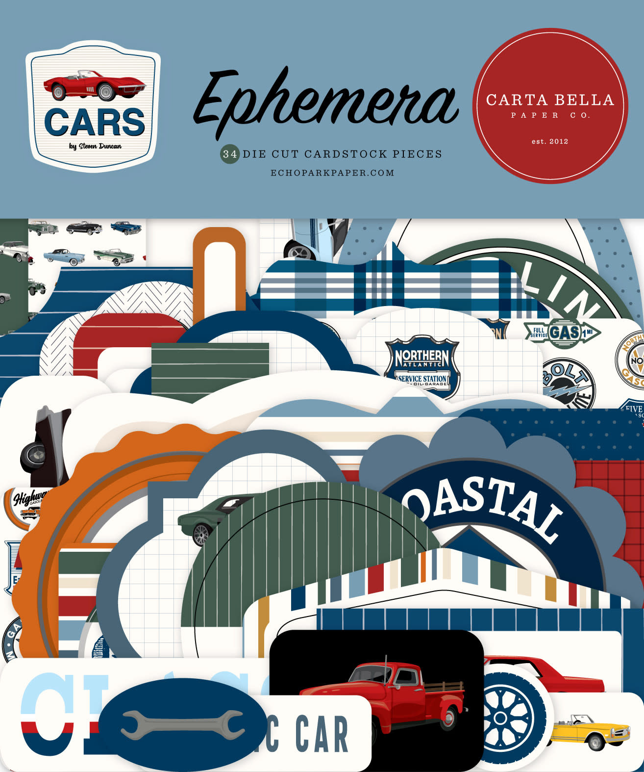 CARTA BELLA CARS EPHEMERA DIE CUTS - Scrapbook Centrale