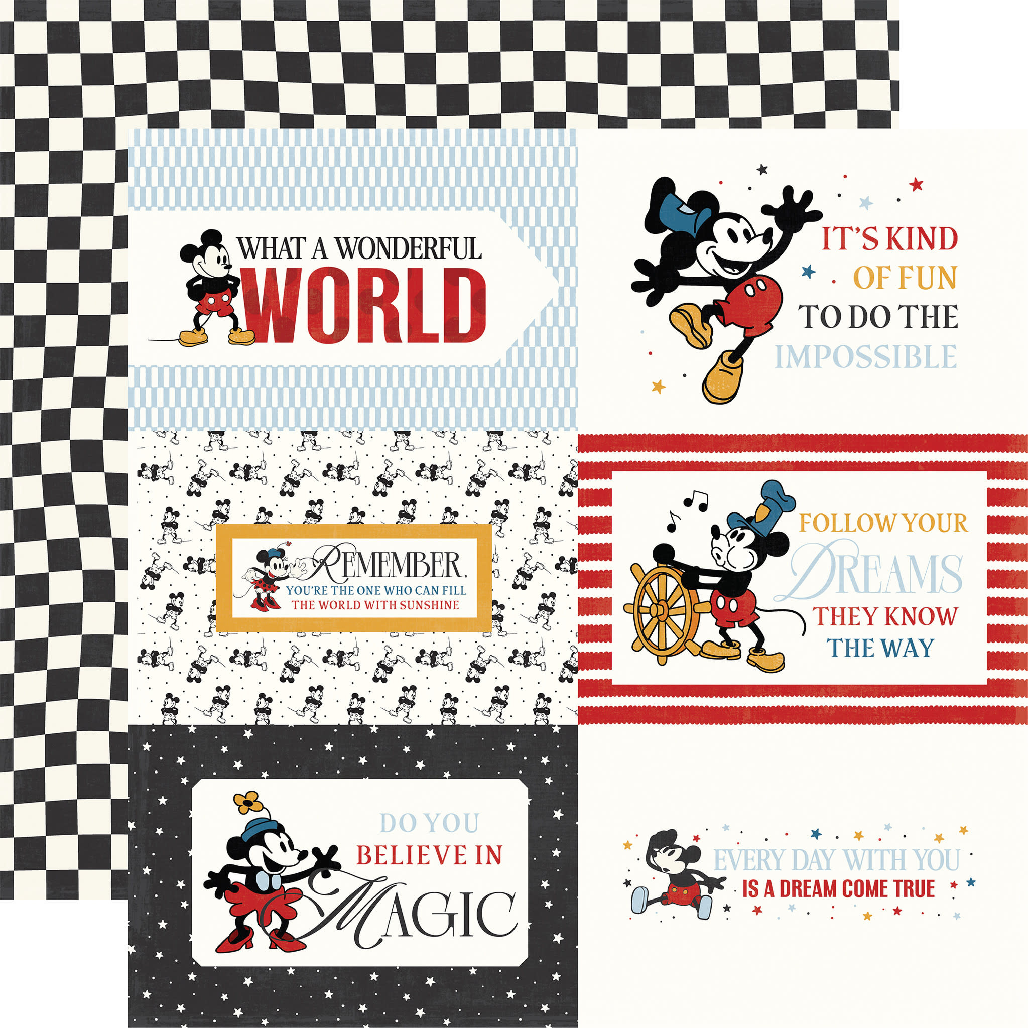 ECHO PARK MOUSE AND ME 6x4 JOURNALING CARDS 12x12 CARDSTOCK - Scrapbook ...