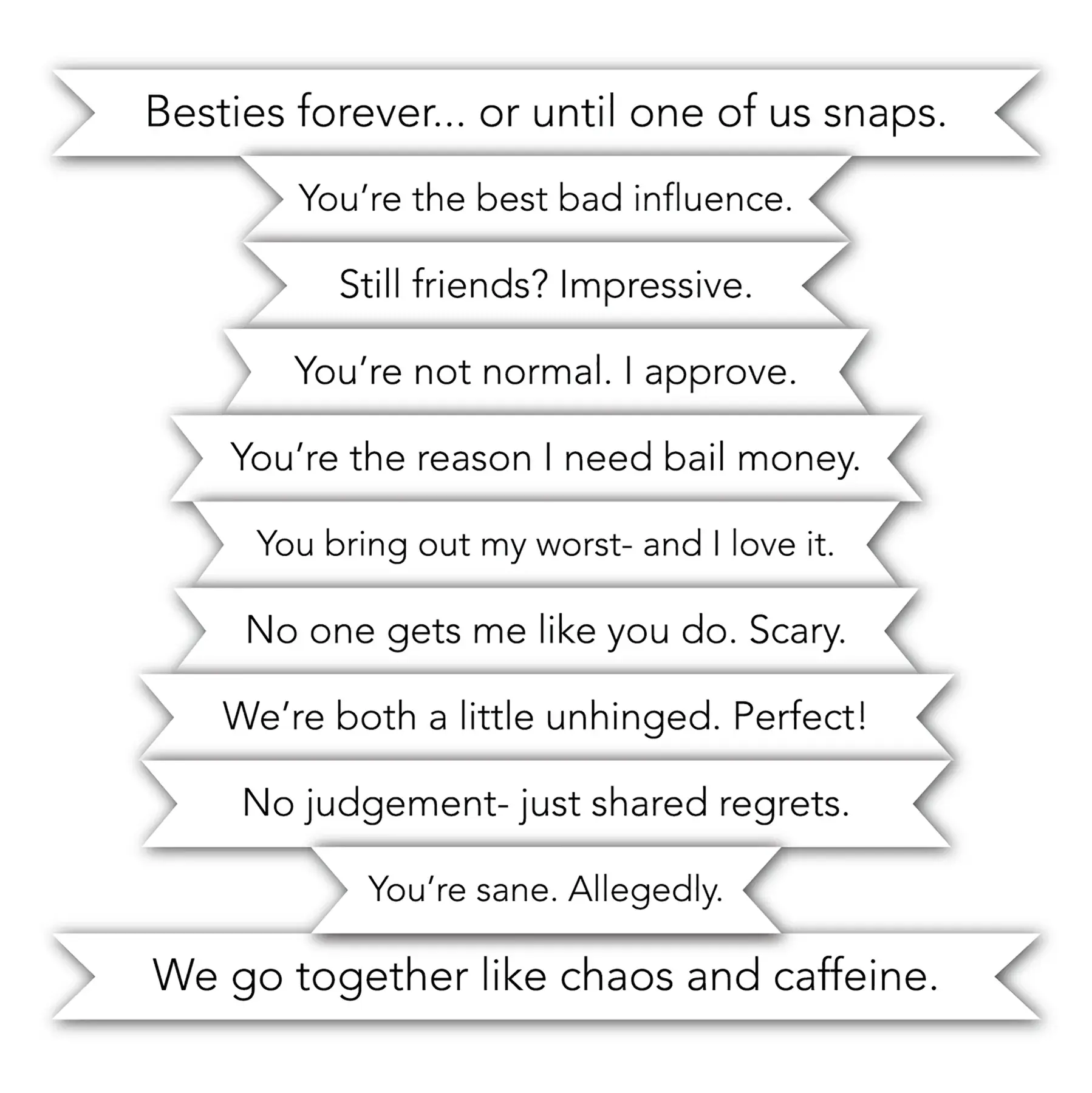 LDRS CREATIVE SNARKY BEST FRIENDS STACK CLEAR STAMP - Scrapbook Centrale