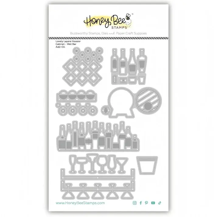HONEY BEE STAMPS LOVELY LAYERS: HOOSIER CABINET WET BAR ADD-ON DIE SET ...