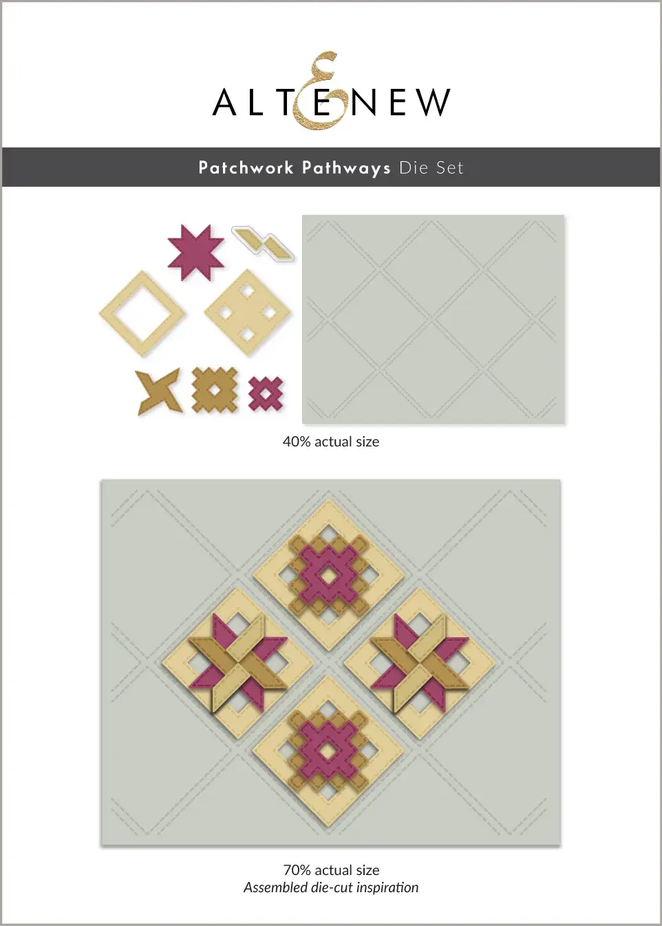 ALTENEW PATCHWORK PATHWAYS DIE SET - Scrapbook Centrale
